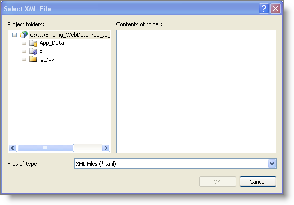 Binding Webdatatree To An Xml Data Source Infragistics Aspnet™ Help 